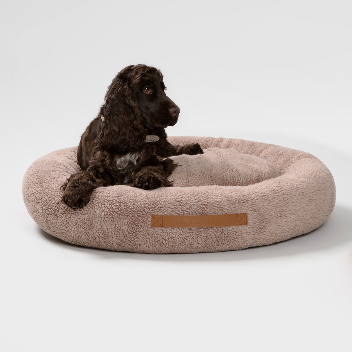 LISE Round Dog Bed Brown – nordog